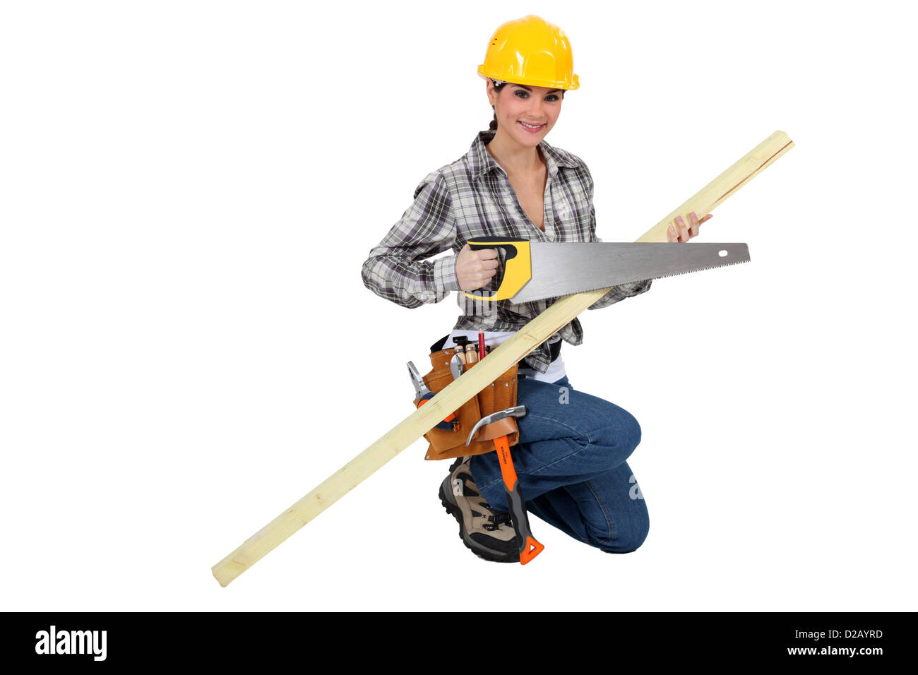 Lady carpenter Cut Out Stock Images & Pictures - Alamy