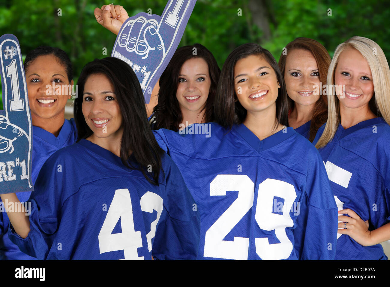 Large group of fans cheering for their team Stock Photo - Alamy