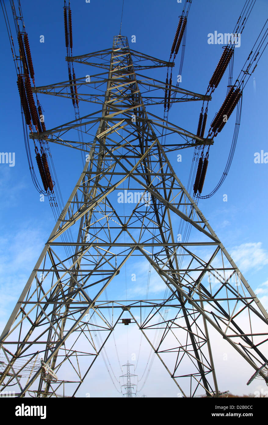 Electricity pylon close up Stock Photo - Alamy