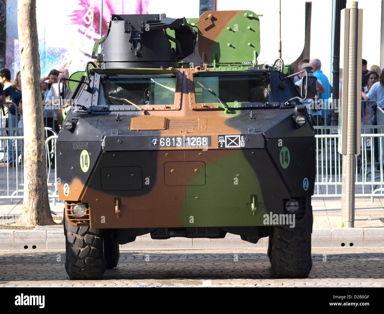The VAB 4x4 is a French military vehicle featured in parades, such as ...
