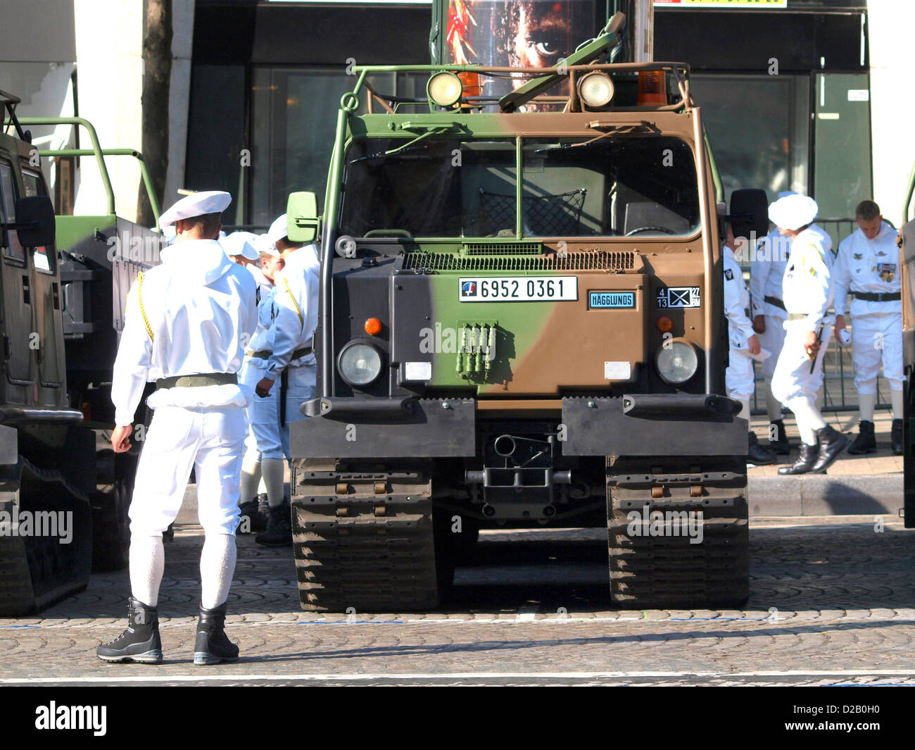 The VHM-1, a French military vehicle, is part of a military parade on ...