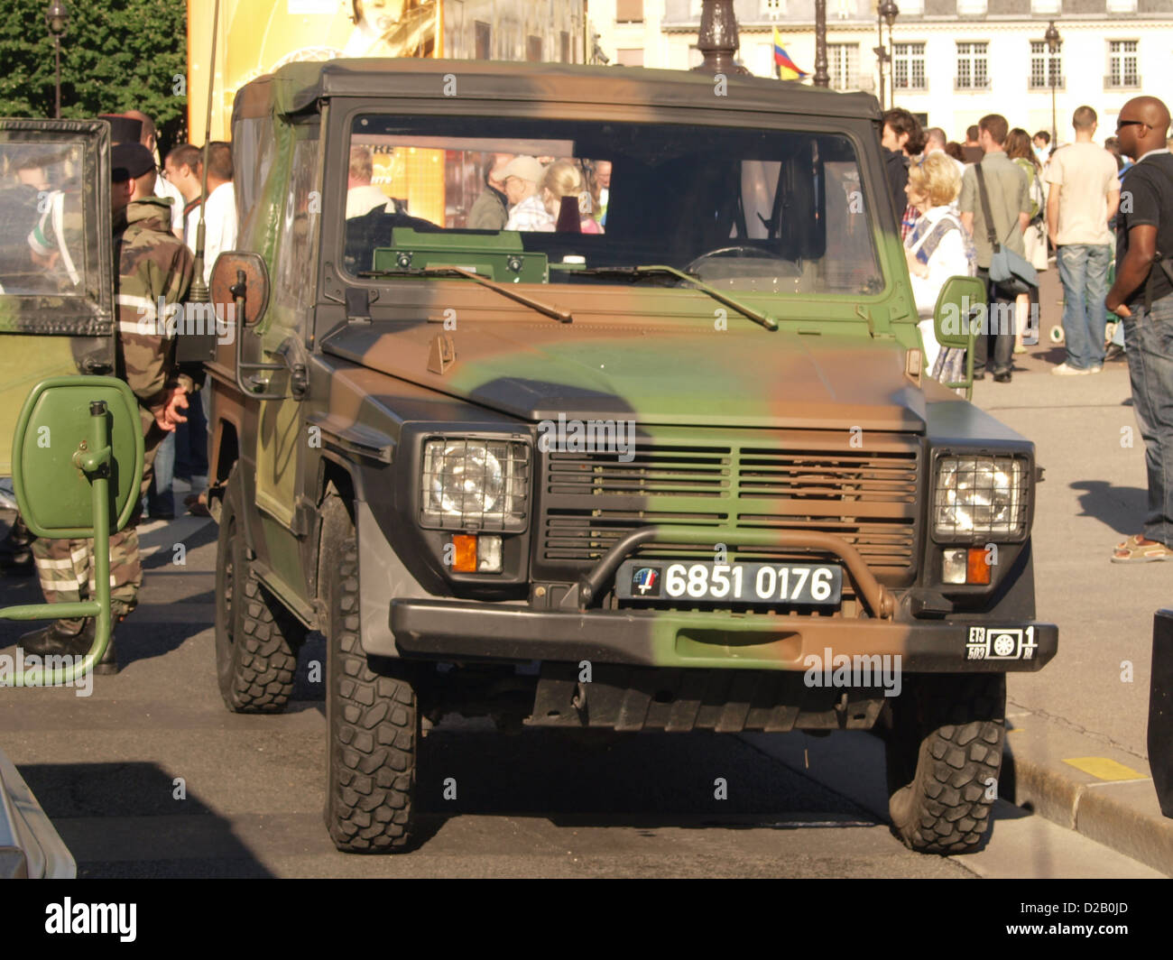 The Peugeot P4 is a French military vehicle, seen during a parade on ...
