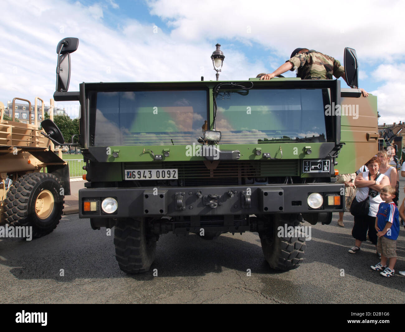 The Renault TRM 10 000, a French military truck, is shown in a military ...