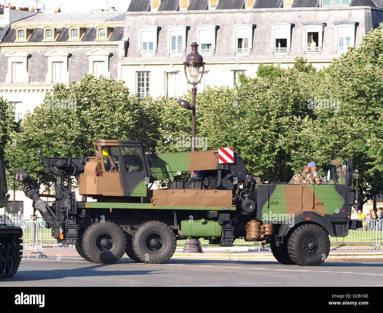 The Renault TRM 10 000 truck is part of a military parade on the Champs ...