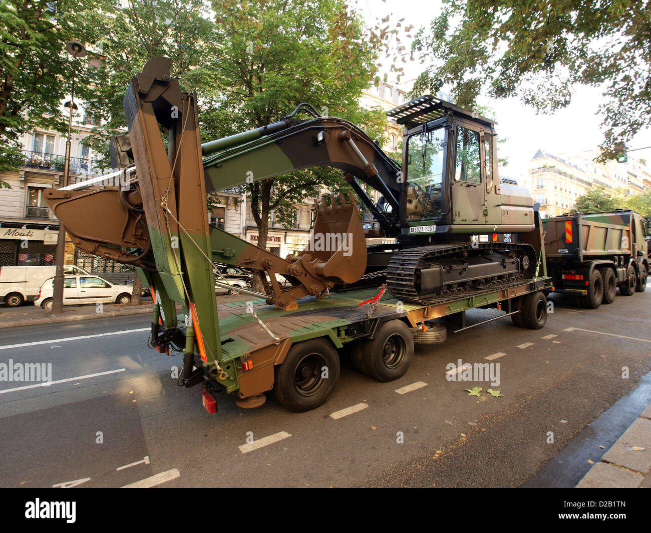 The 317 Hydraulic Excavator on display during a military parade on the ...