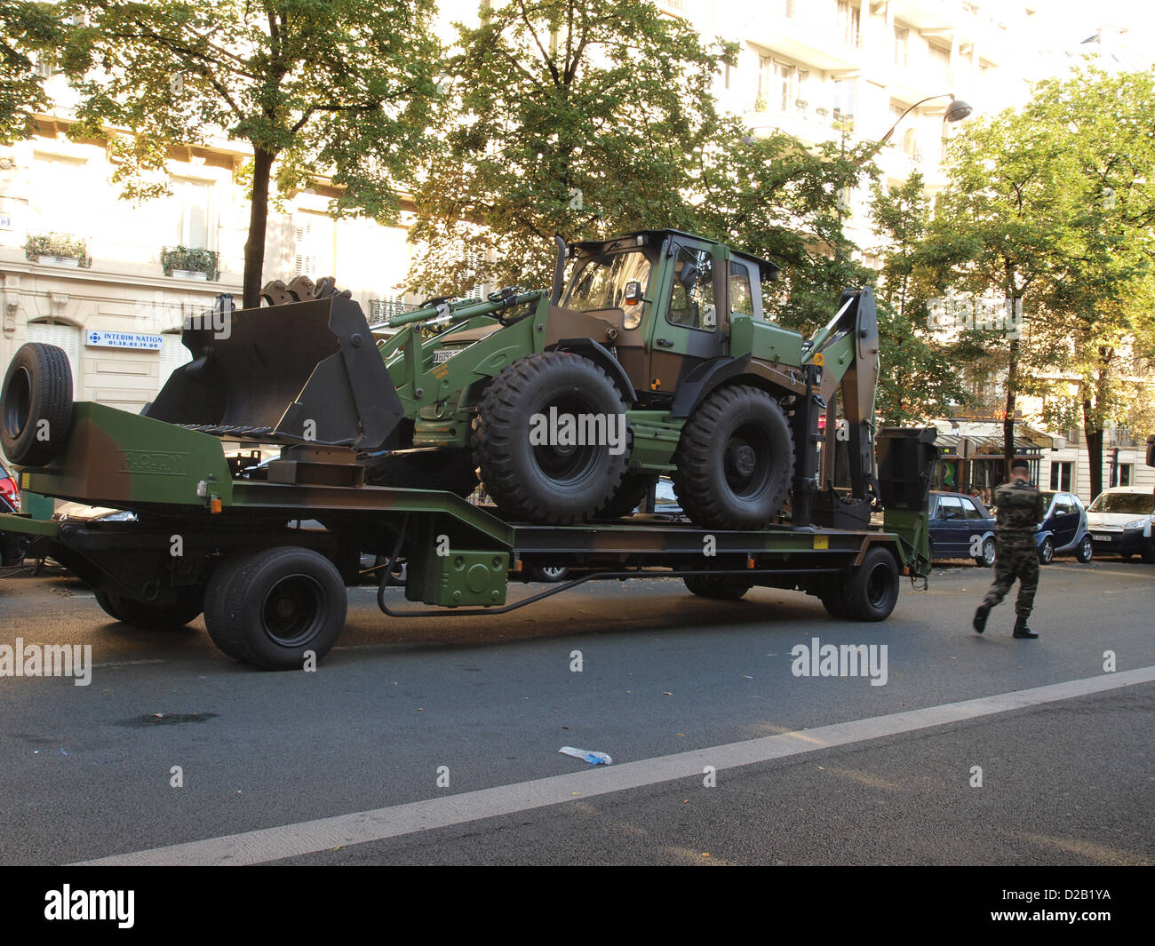 French army plant equipment is showcased in a military parade along the ...