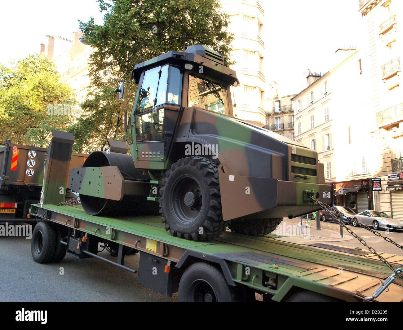 The French Army equipment displayed during the military parade on the ...