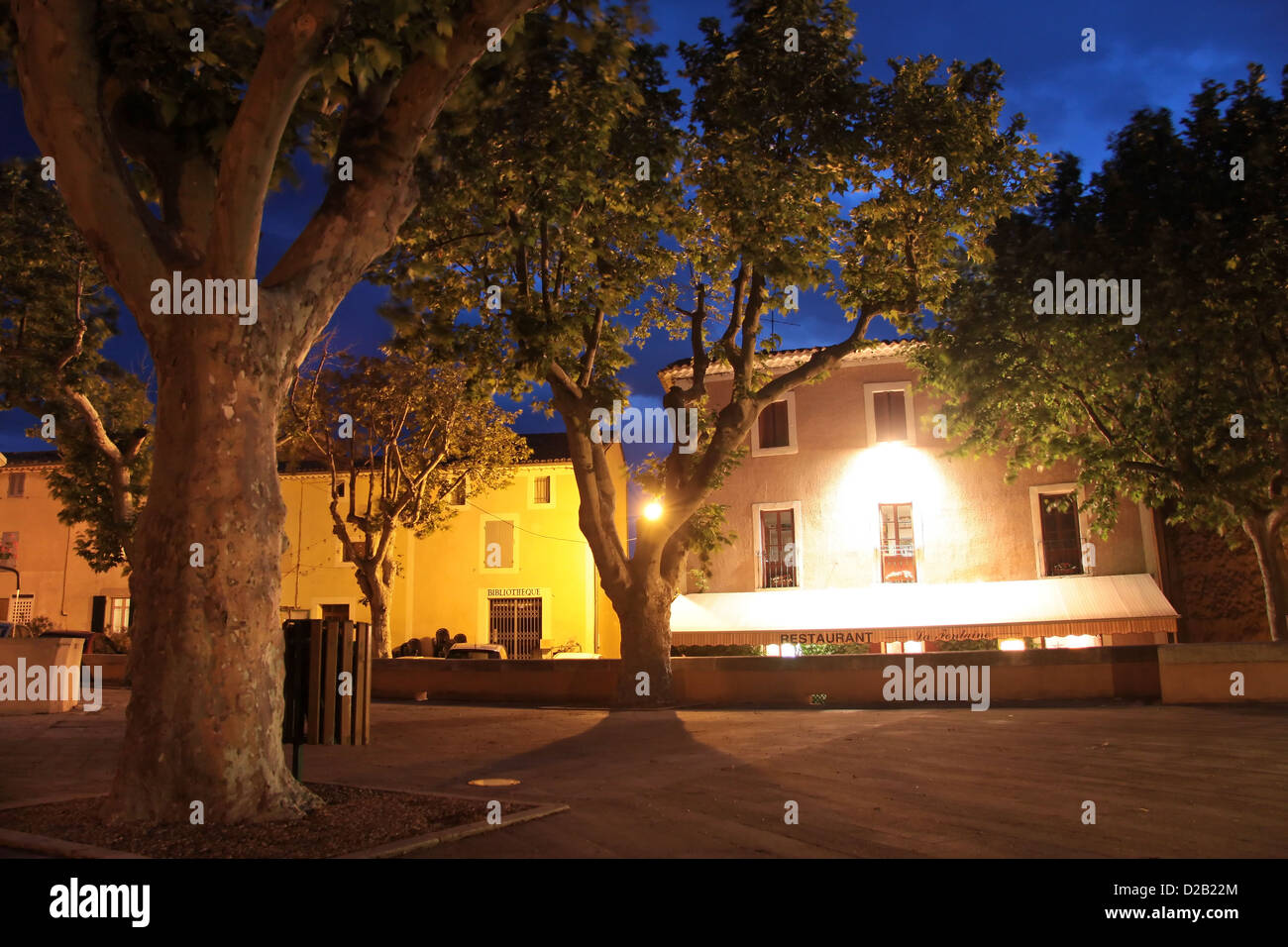 Night Scene in Villars in Provence in southern France Stock Photo - Alamy