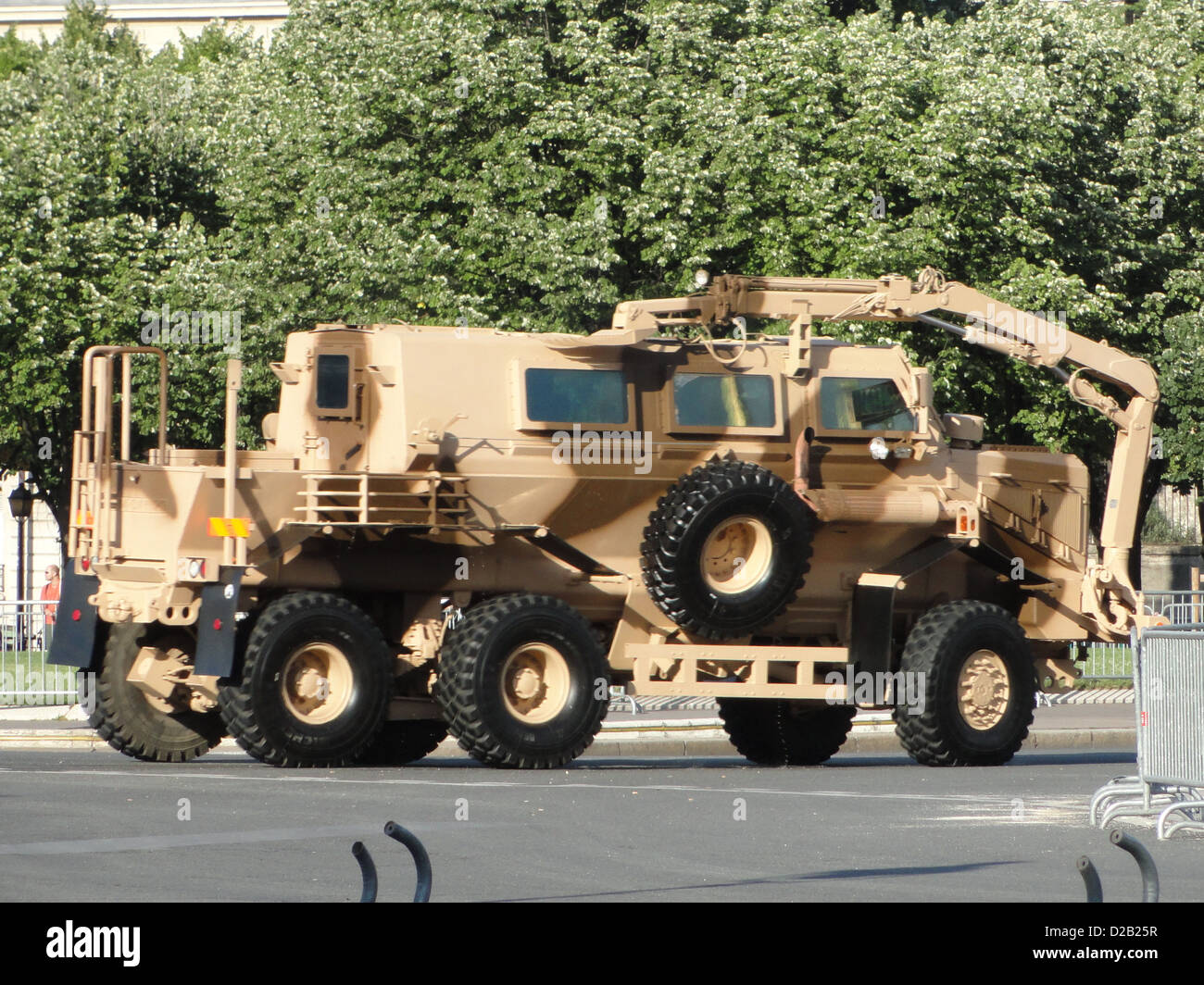 The Buffalo MRAP (Mine Resistant Ambush Protected Vehicle), a heavily armored vehicle designed ...