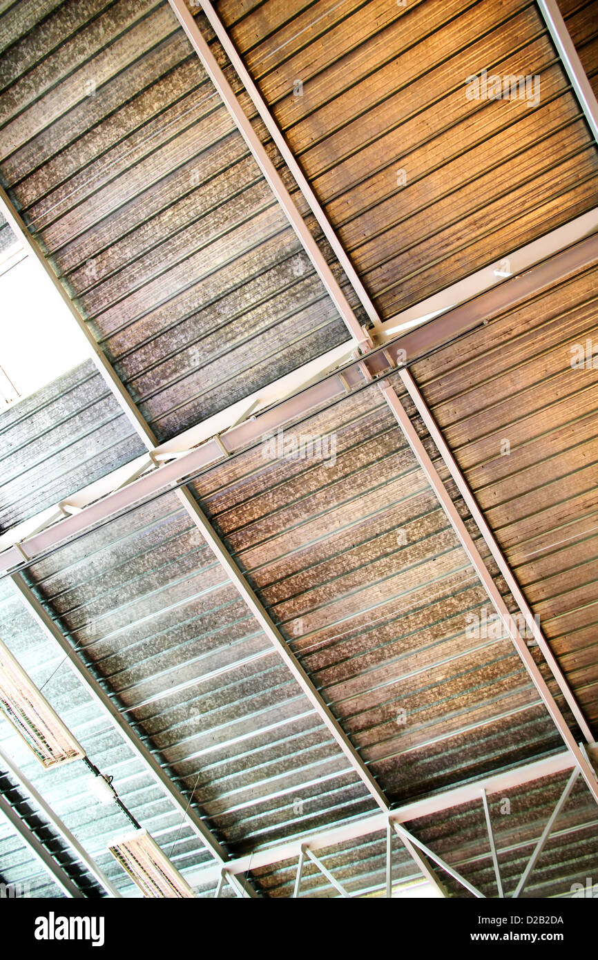 Ceiling of a industrial production building Stock Photo - Alamy