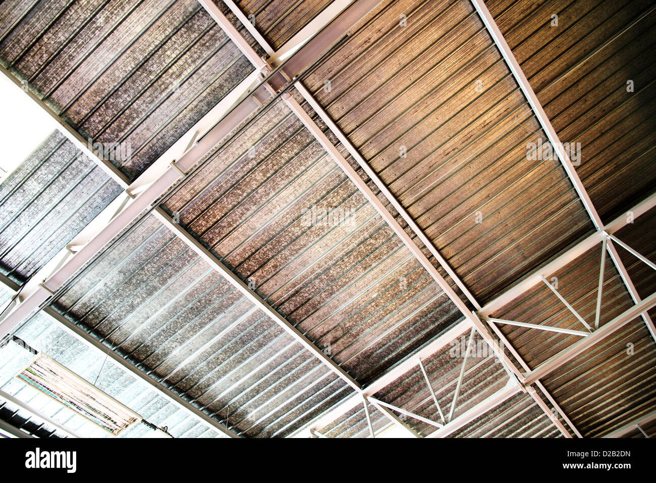 Ceiling of a industrial production building Stock Photo - Alamy