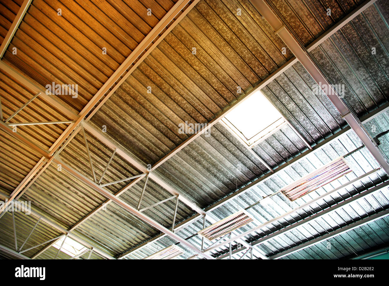 Ceiling of a industrial production building Stock Photo - Alamy