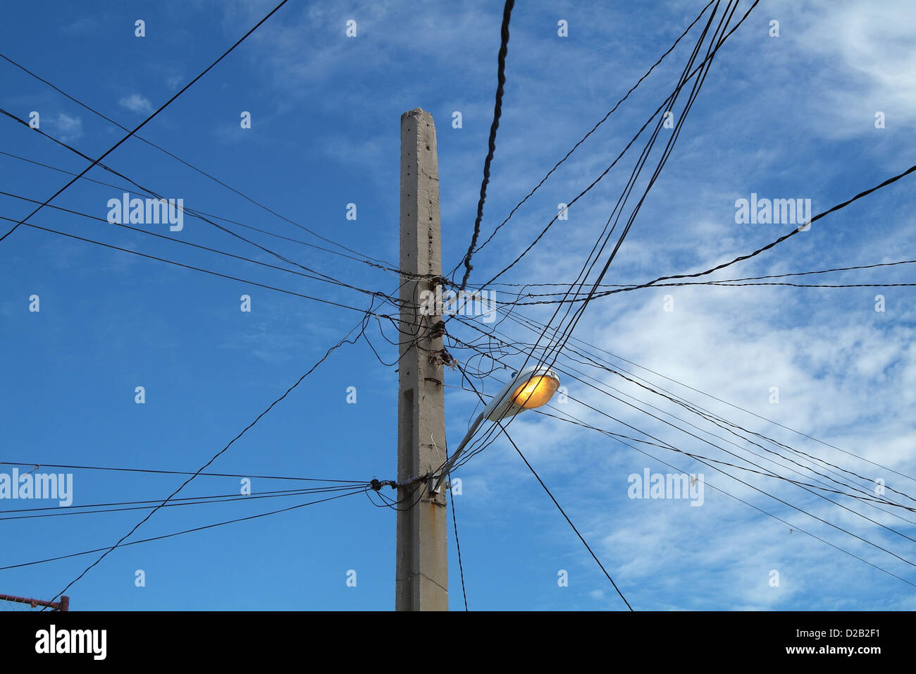 Havana, Cuba, a lighted street lamp in broad daylight Stock Photo - Alamy