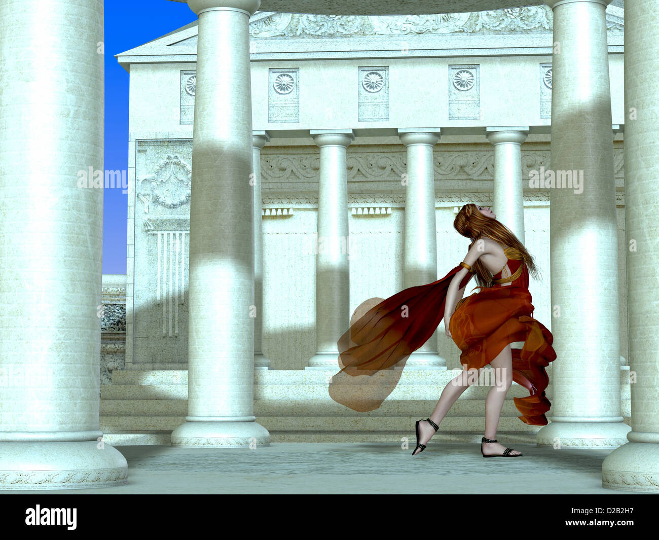 A Roman palace erupts with laughter and gaiety as a young girl runs ...