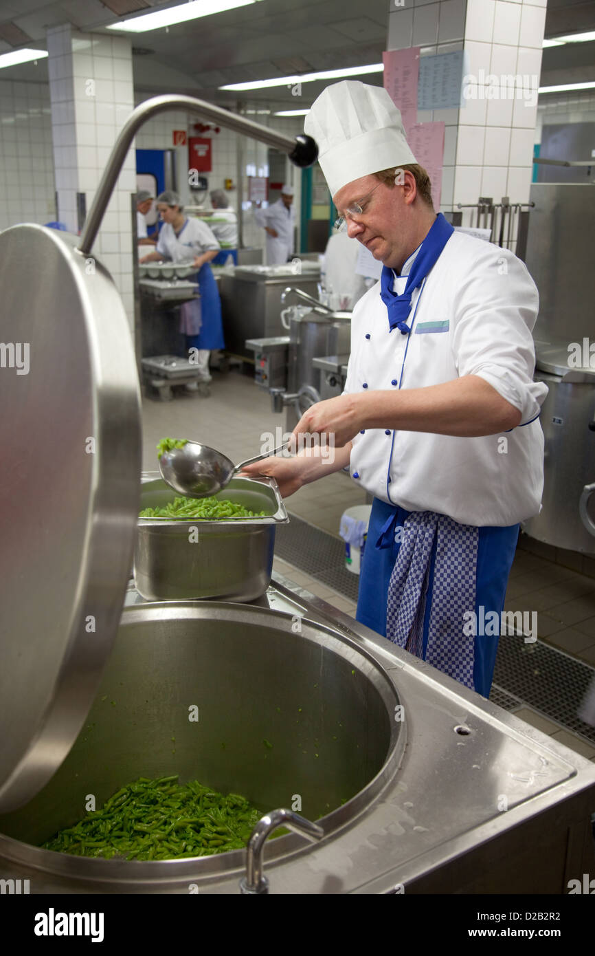 Essen, Germany, a chef in a cooking vessel in a staphylococcus in ...