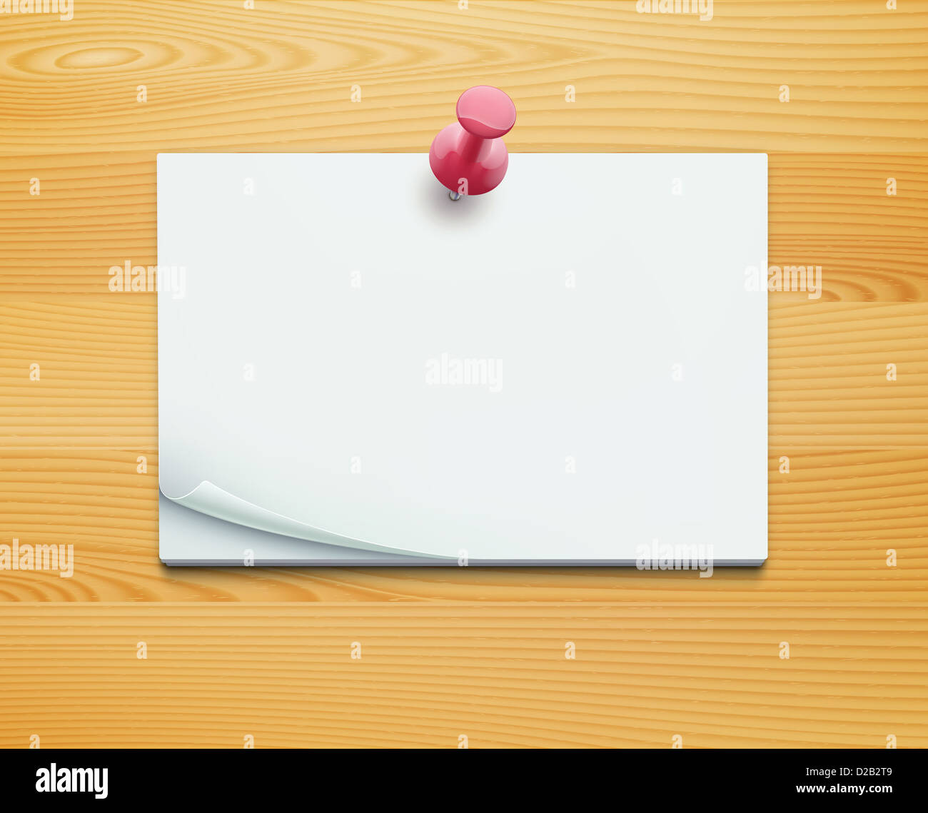 post note with push pin on detailed wooden background Stock Photo - Alamy