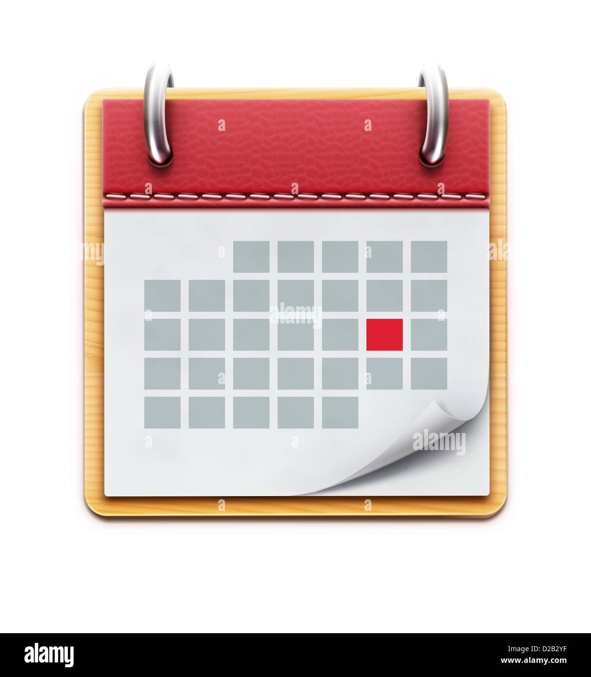 detailed beautiful calendar icon isolated on white background Stock ...