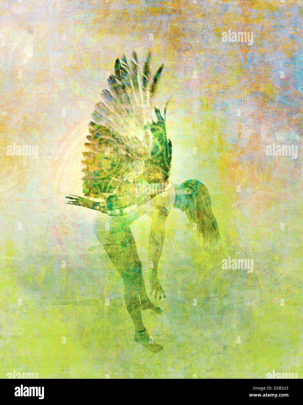 Winged spirit being. Photo based illustration Stock Photo - Alamy