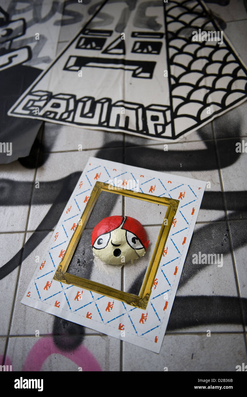 Berlin, Germany, collage on a wall Stock Photo - Alamy