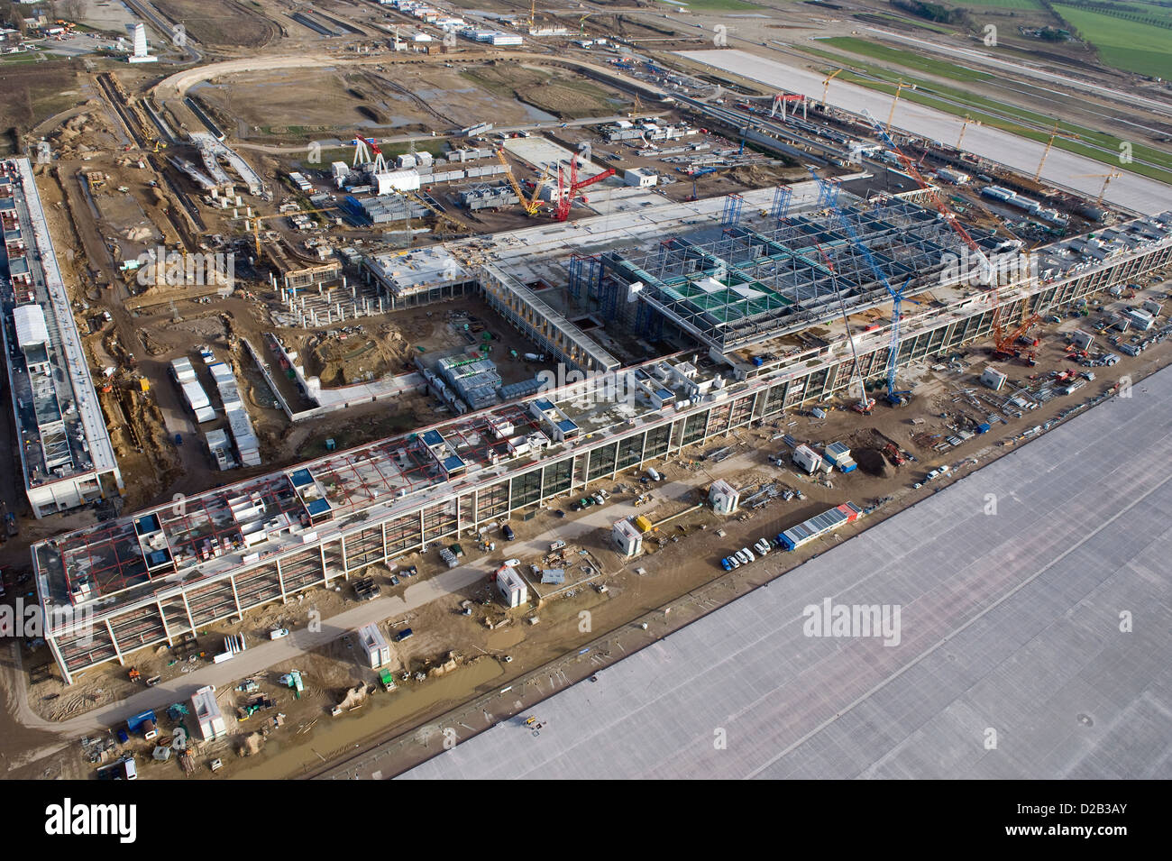 Schoenefeld, Germany, the west side of the terminal, BBI construction ...