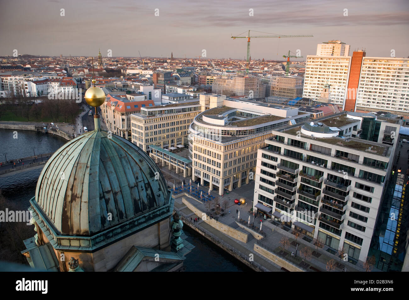 Berlin, Germany, with the city view SpreePalais on the Spree Stock ...