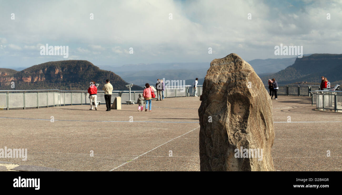 Echo point lookout in Blue mountains, NSW, Australia Stock Photo - Alamy