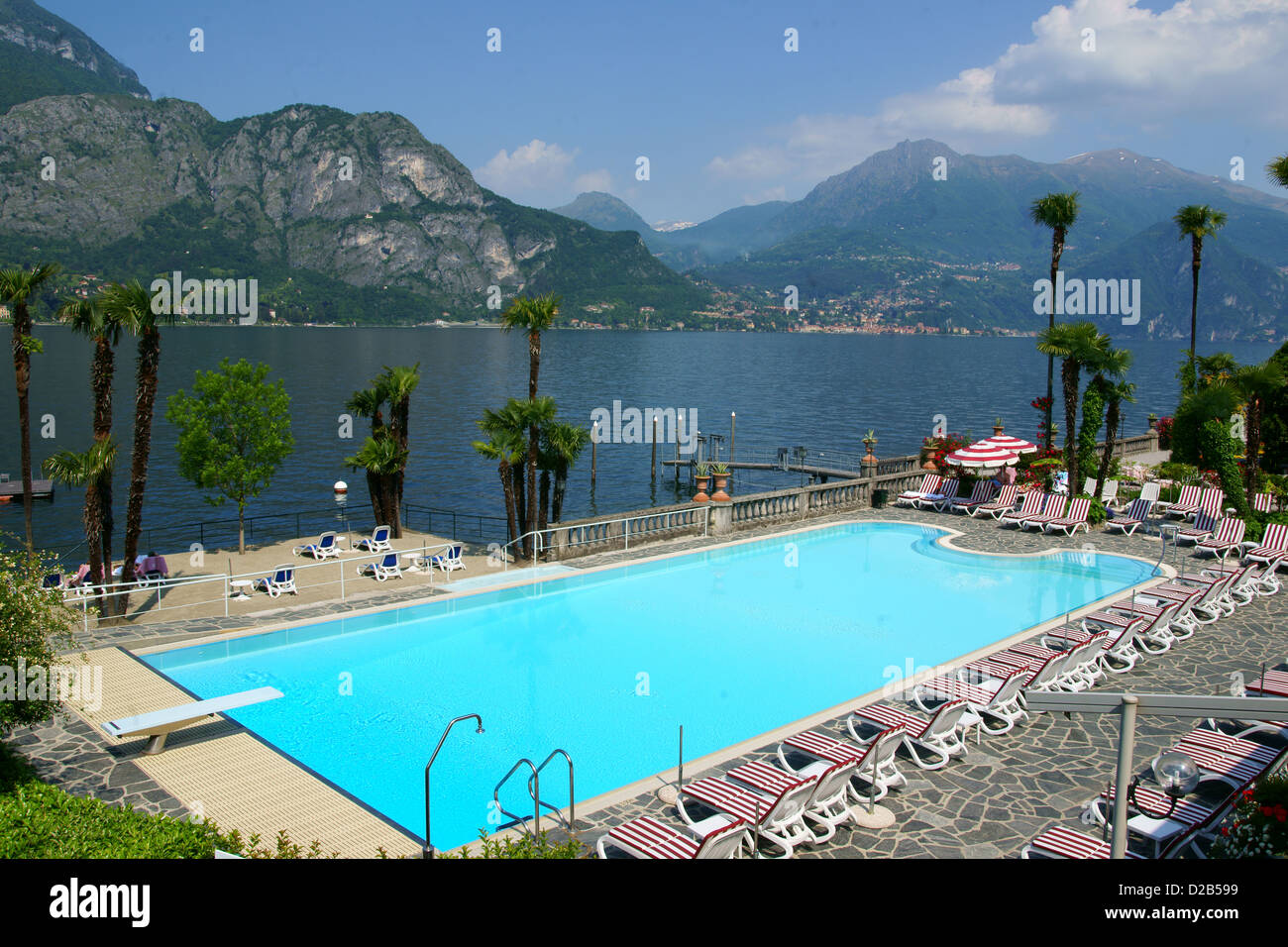bellagio, hotel swimming pool, lke, water, view, moutain, , comer see ...
