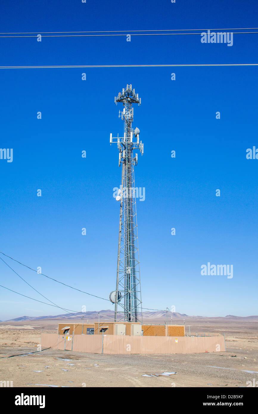 A cell phone antenna site in the High Desert of Nevada Stock Photo - Alamy