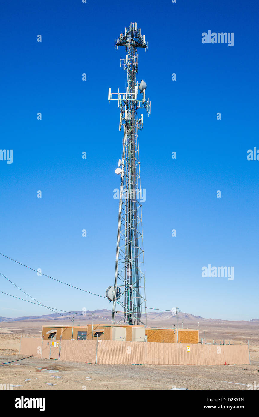 A cell phone antenna site in the High Desert of Nevada Stock Photo - Alamy