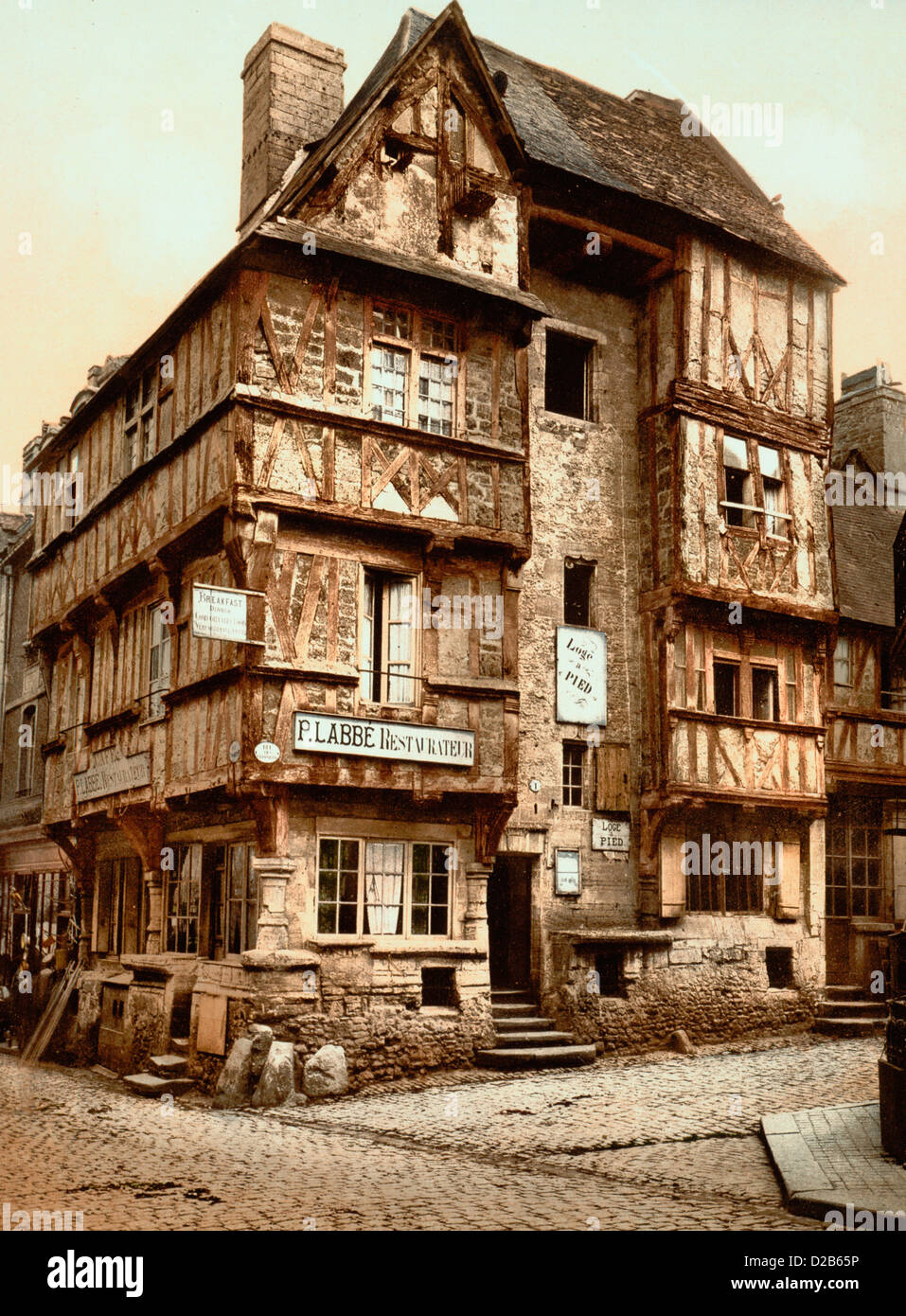Old house in Rue St. Martin, Bayeux, France, circa 1900 Stock Photo - Alamy
