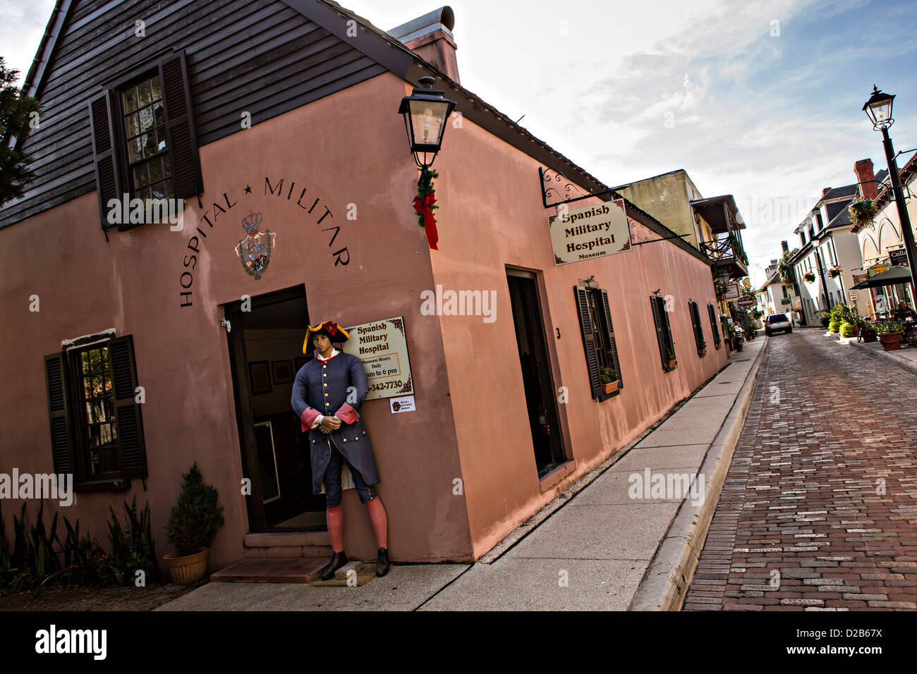 Aviles Street in the historic district in St. Augustine, Florida. St ...
