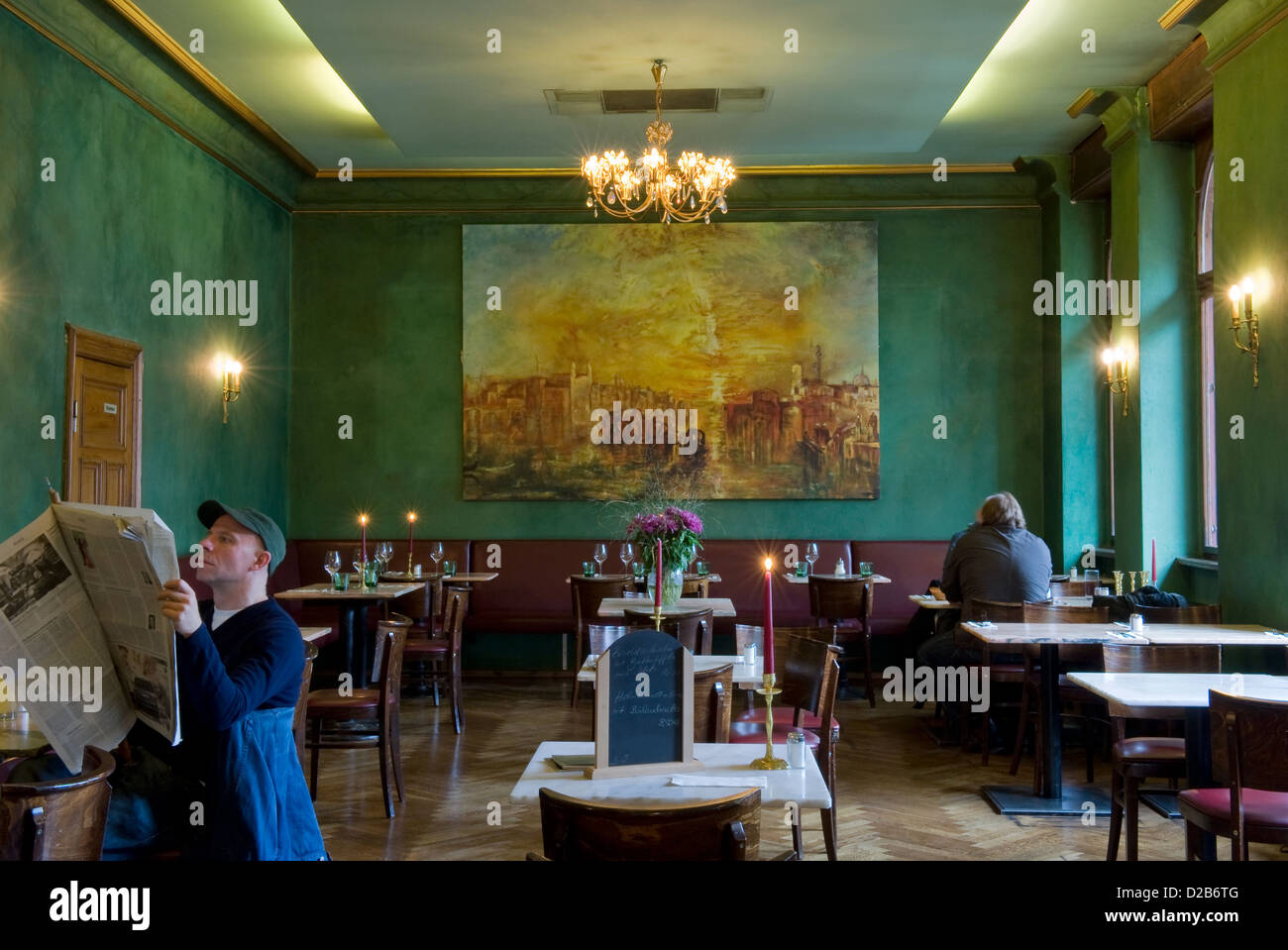 Berlin, Germany, guests at the restaurant Cafe Jolesch Stock Photo - Alamy