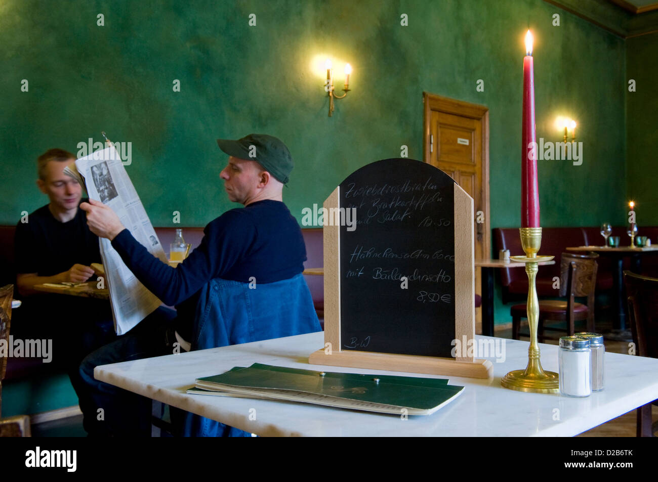 Berlin, Germany, guests at the restaurant Cafe Jolesch Stock Photo - Alamy