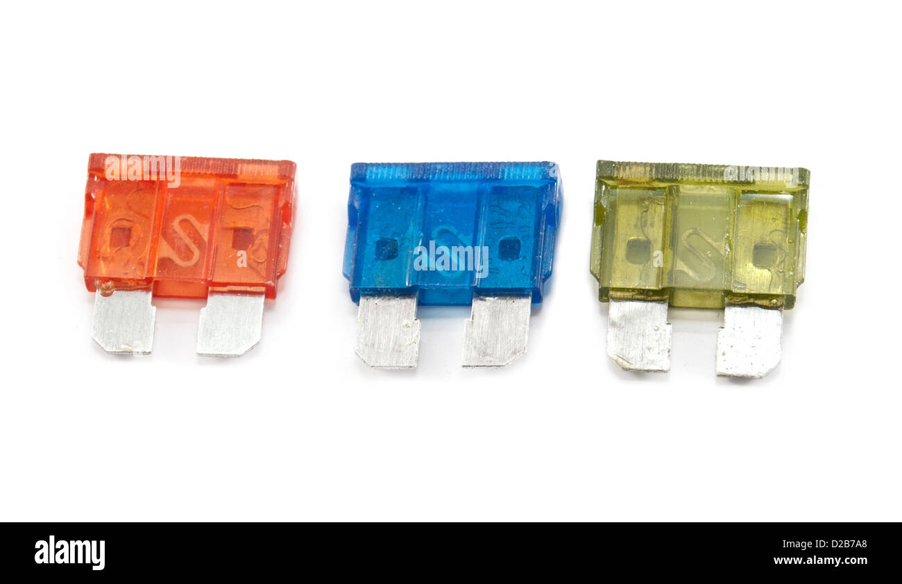 colored safety fuses isolated on a white background Stock Photo - Alamy
