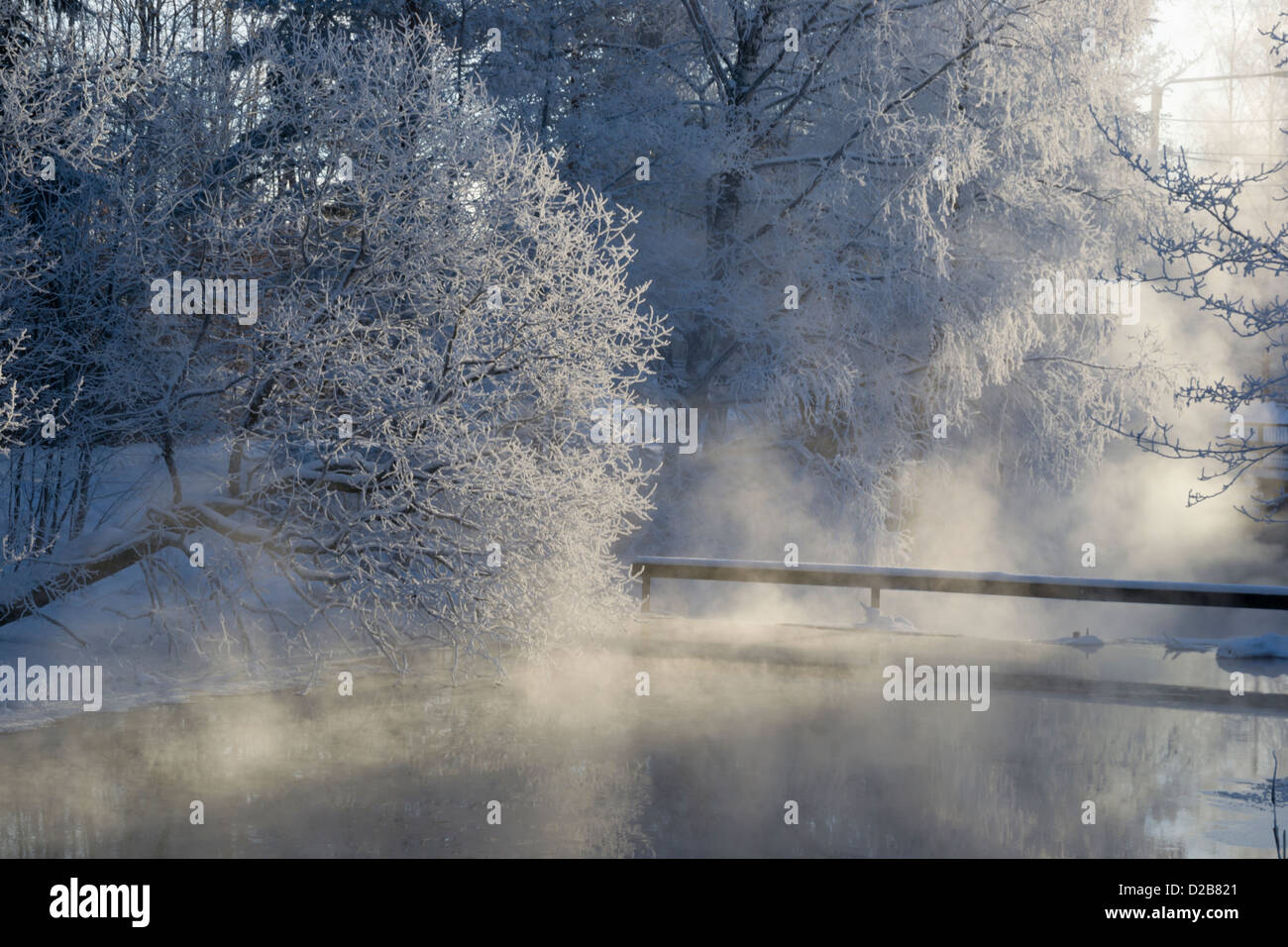 Freezing January in Hollola Finland Stock Photo - Alamy