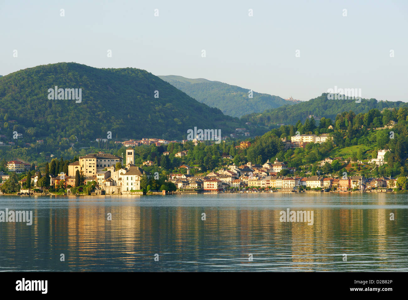 City, Town, castle, church, coast, water, hill, mountain, lago di orta ...