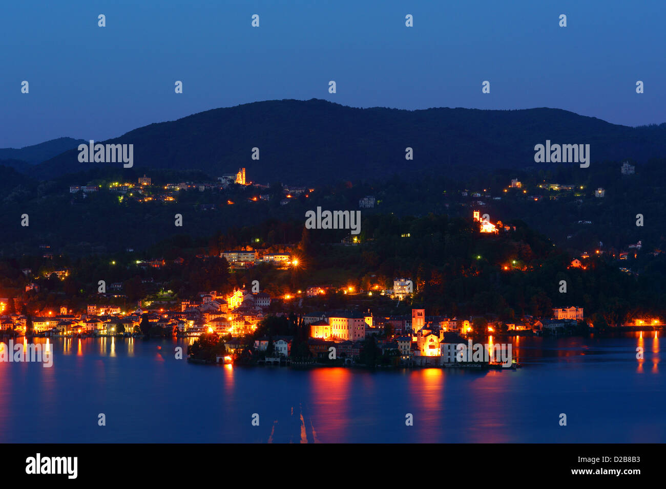 City, Town, castle, church, coast, water, hill, mountain, lago di orta ...