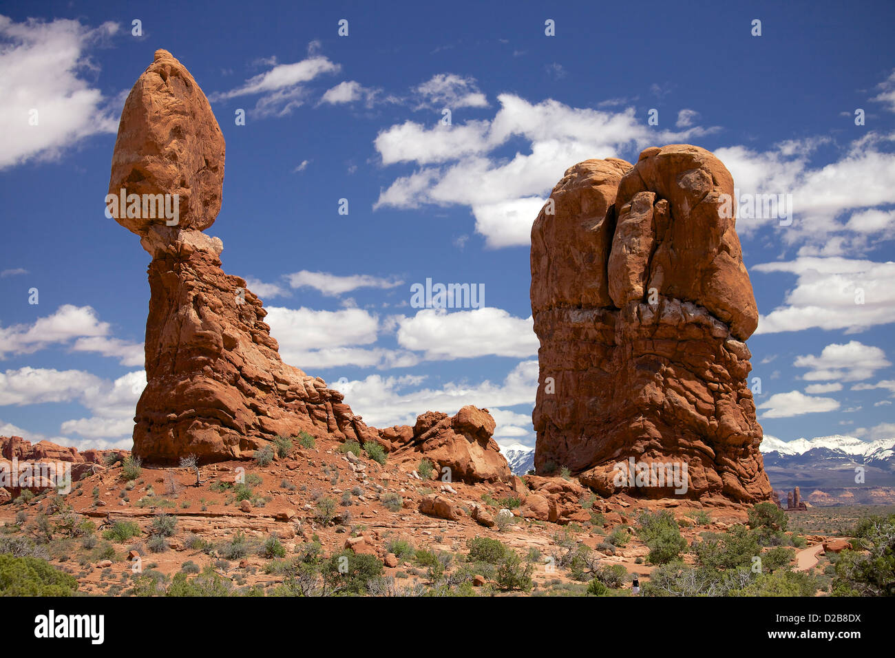 Scenic red sandstone rock in Arches Park in Utah, USA Stock Photo - Alamy