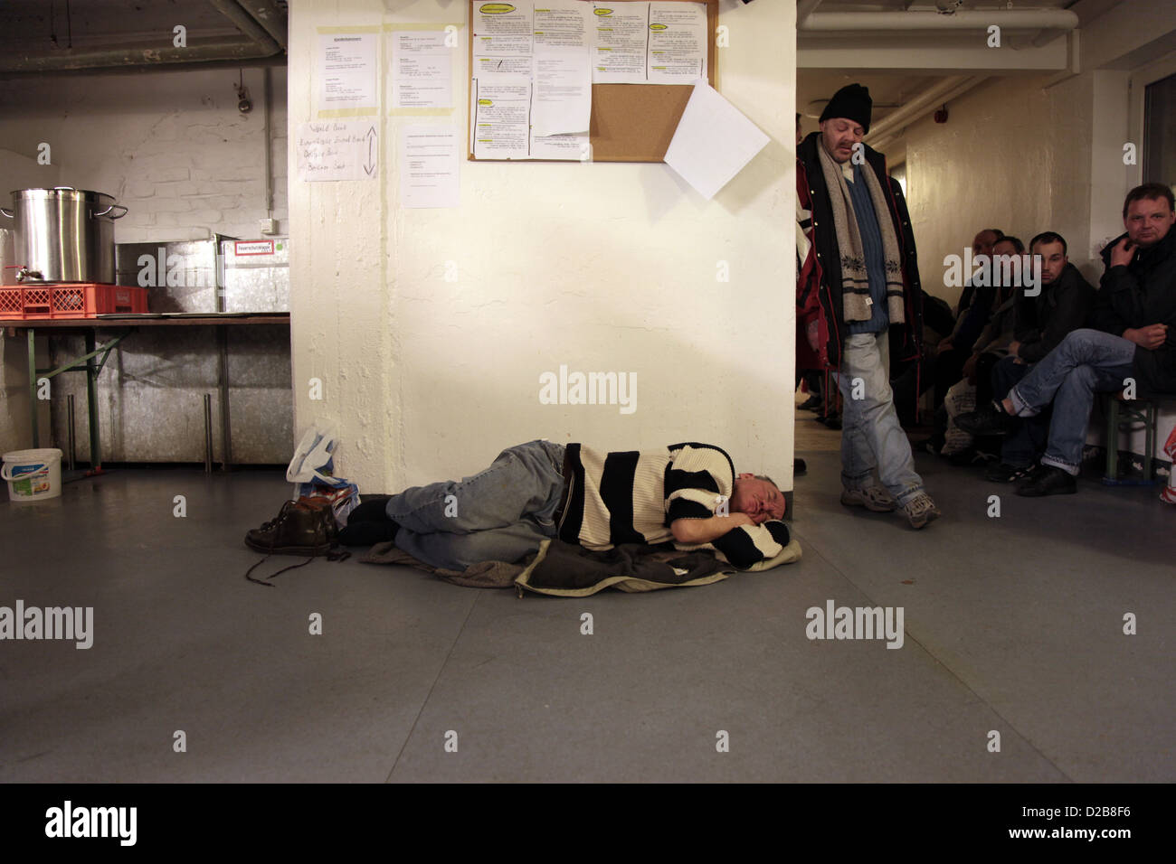 Berlin, Germany, the homeless find warmth and protection in the Berlin ...