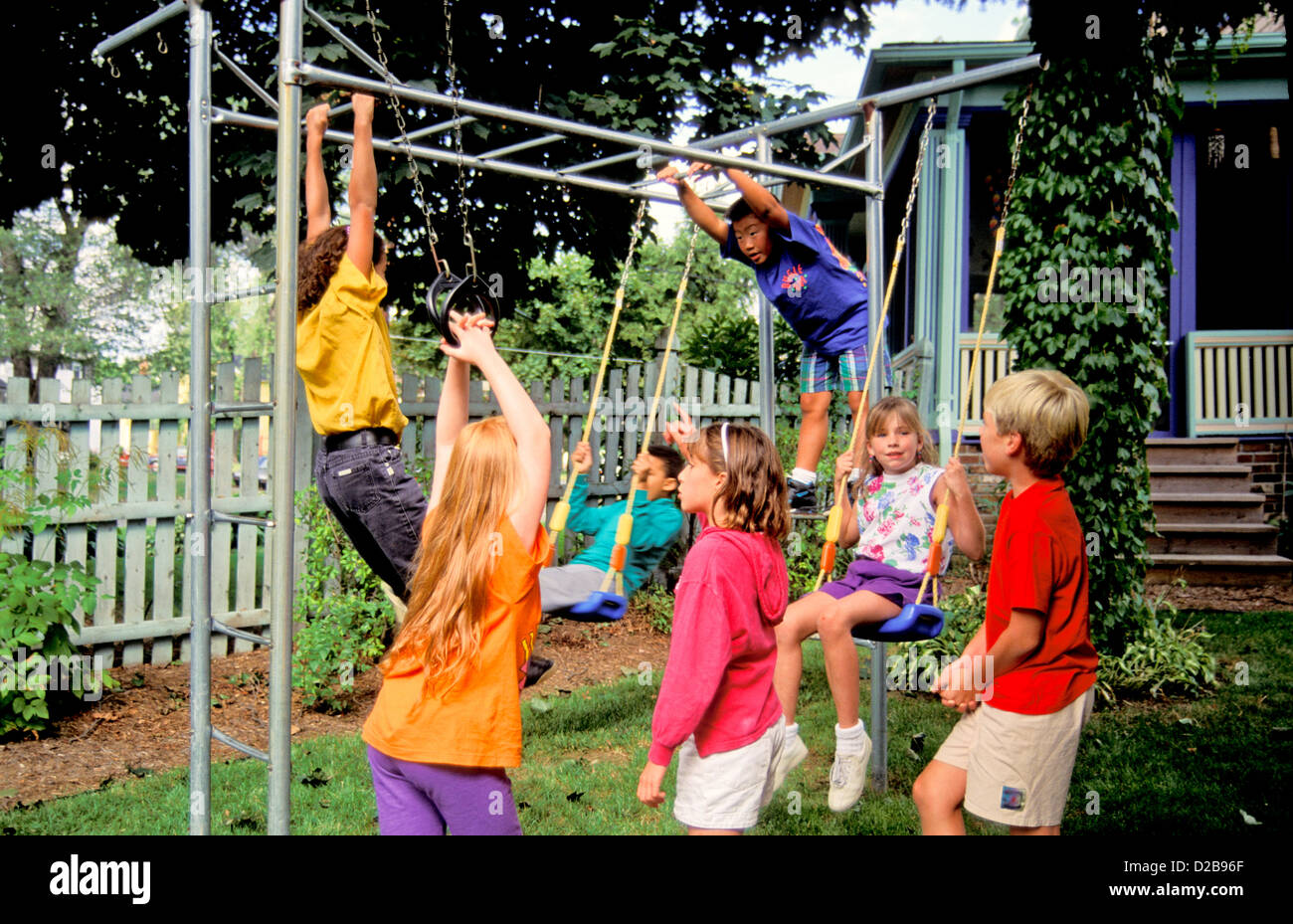 Swings in the backyard hi-res stock photography and images - Alamy