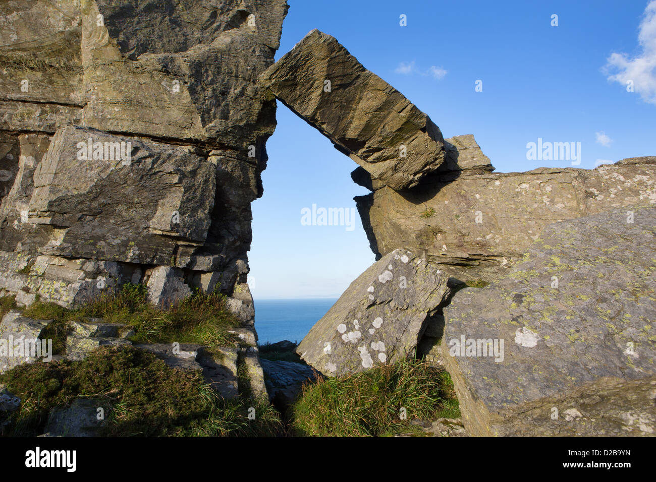 A rock formation in the Valley of the rocks, North Devon, England Stock ...