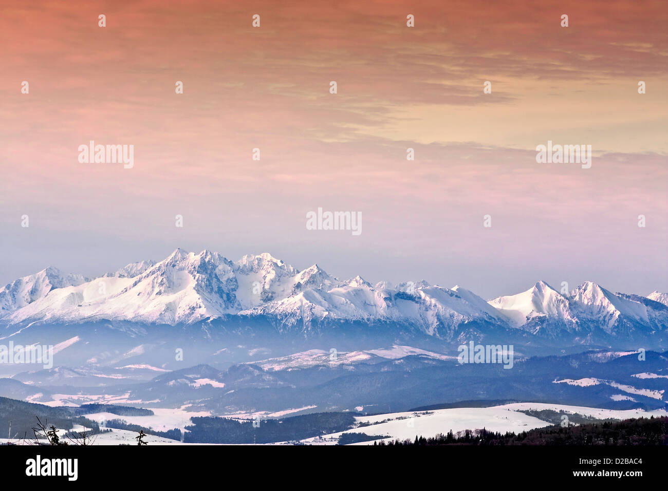 Poland snow winter sunset hi-res stock photography and images - Alamy