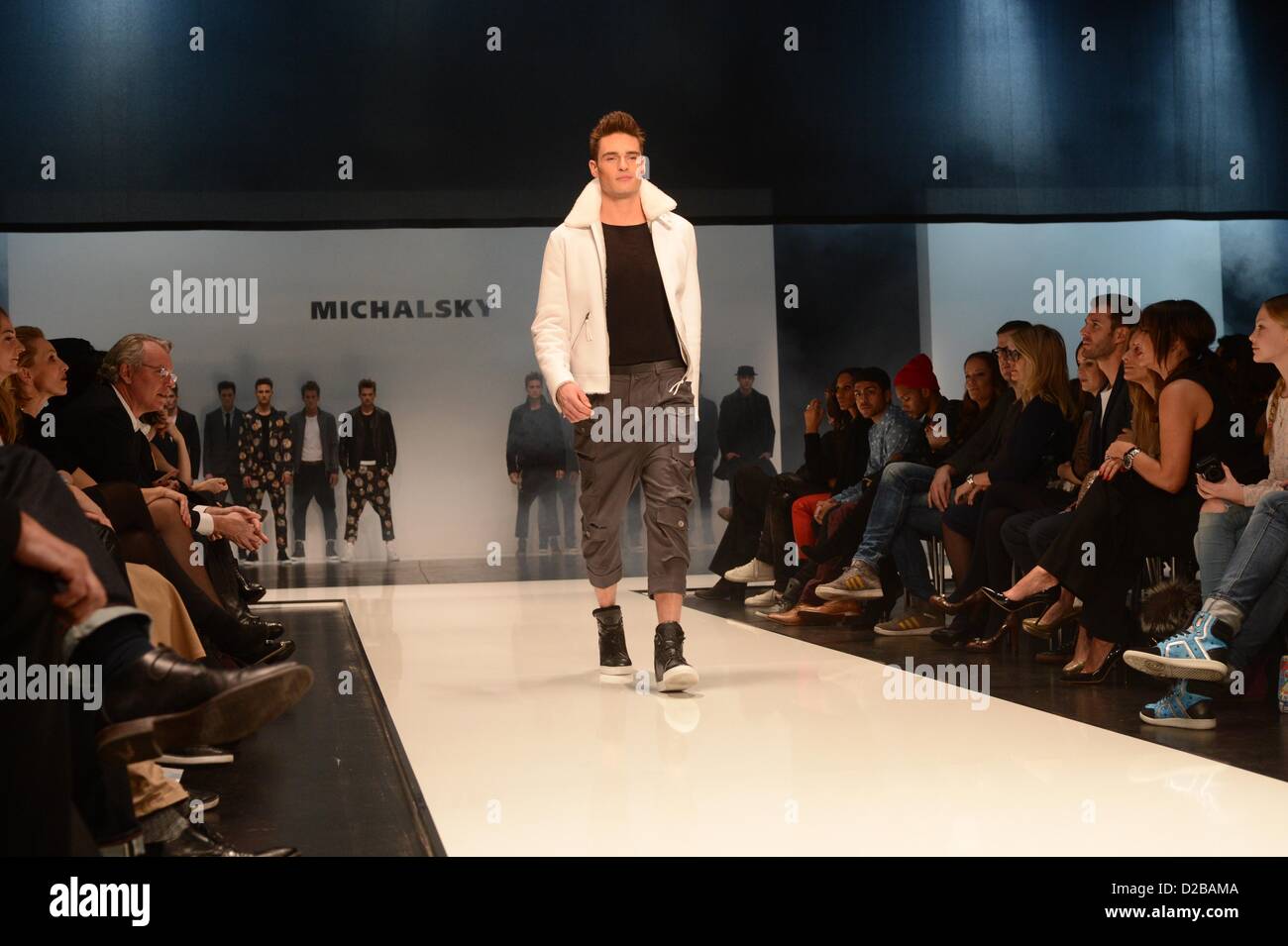 Model attends Michael Michalsky StyleNite Autumn/Winter 2013/14 fashion ...