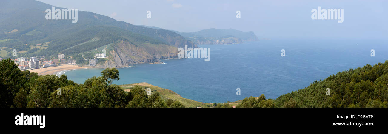 Panoramic view of Baquio (Pais Basque, Spain) from the road Stock Photo ...