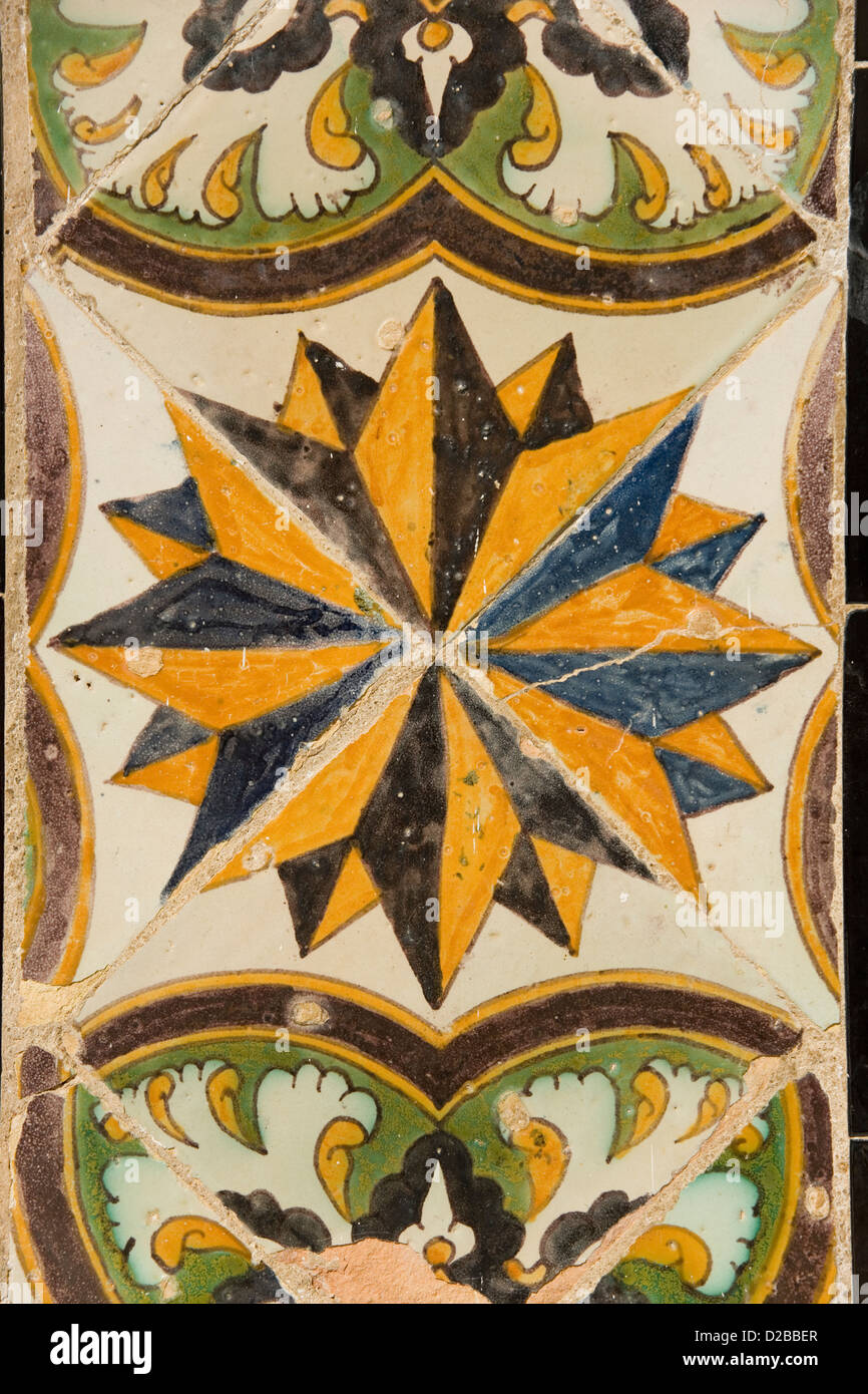Tile detail in The Mausoleum of Sidi Sahbi or Zaouia of Sidi Sahab in ...