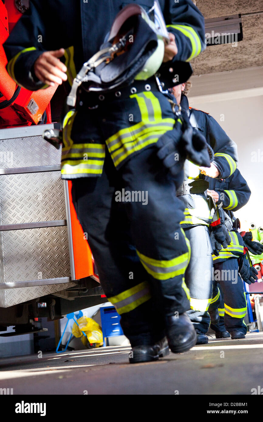 Kiel, Germany, the firefighters in action Stock Photo - Alamy