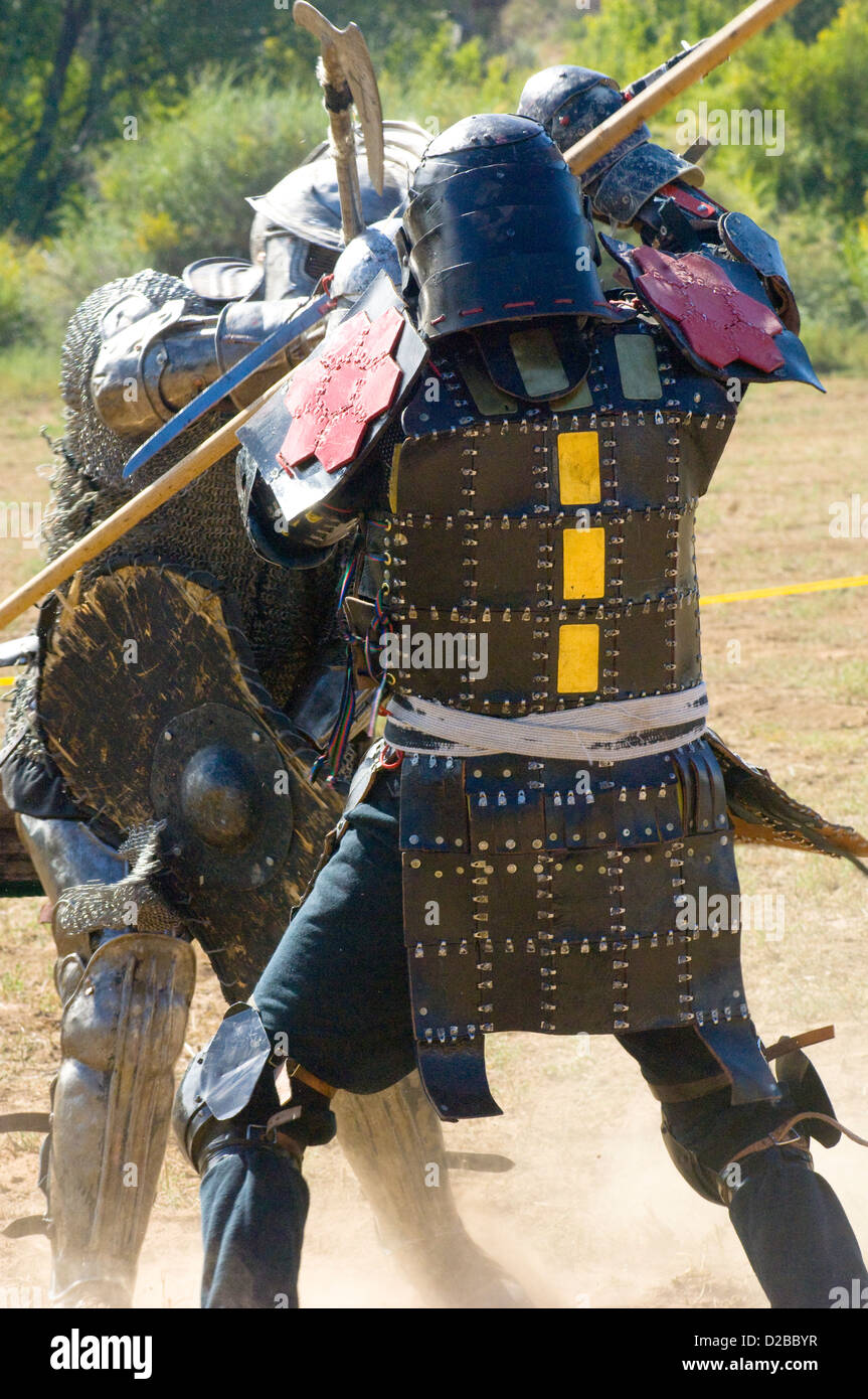 Mock Battle At The Santa Fe, New Mexico, Renaissance Fair Stock Photo ...