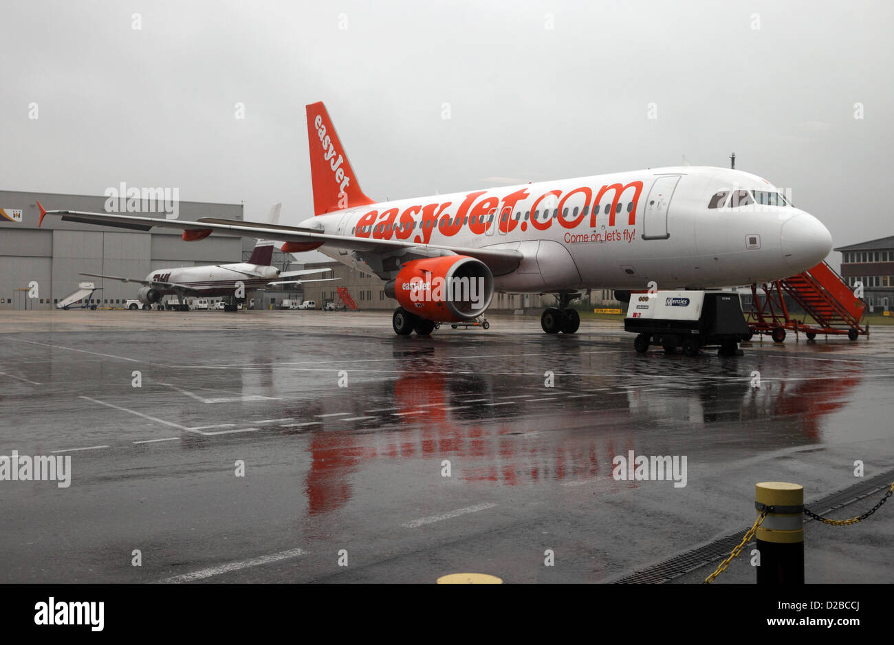Luton, United Kingdom, airline easyJet aircraft on the runway Stock ...