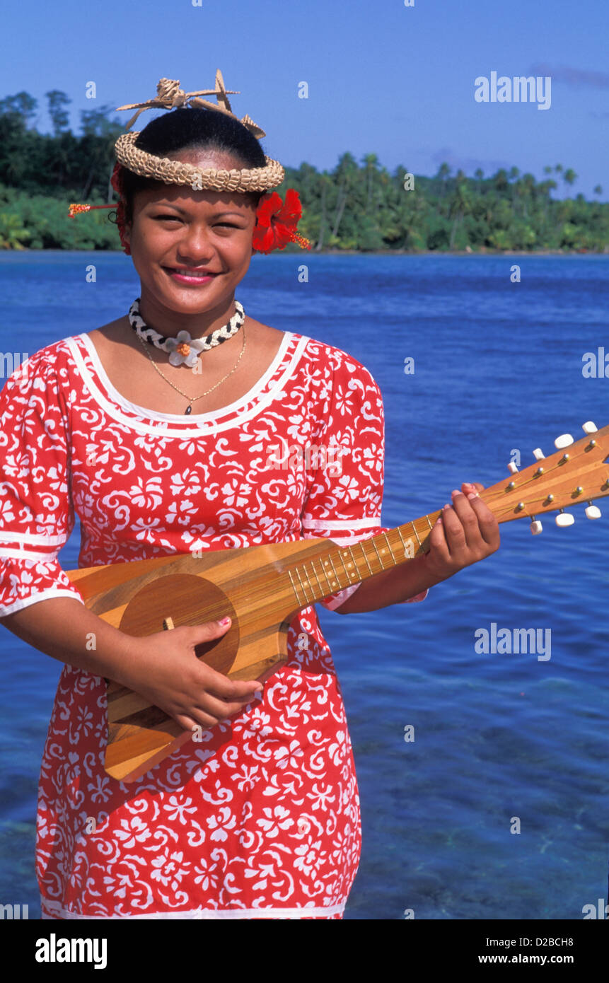 French polynesia tahiti native woman hi-res stock photography and ...