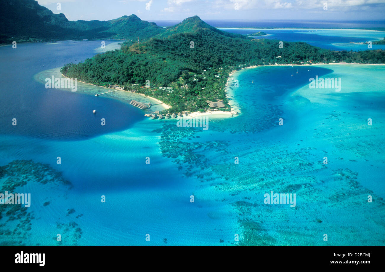 French Polynesia. Tahiti, Bora Bora, Motu Stock Photo - Alamy